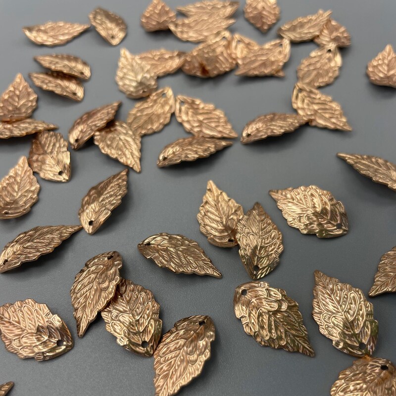 Small Metal Leaves - Etsy