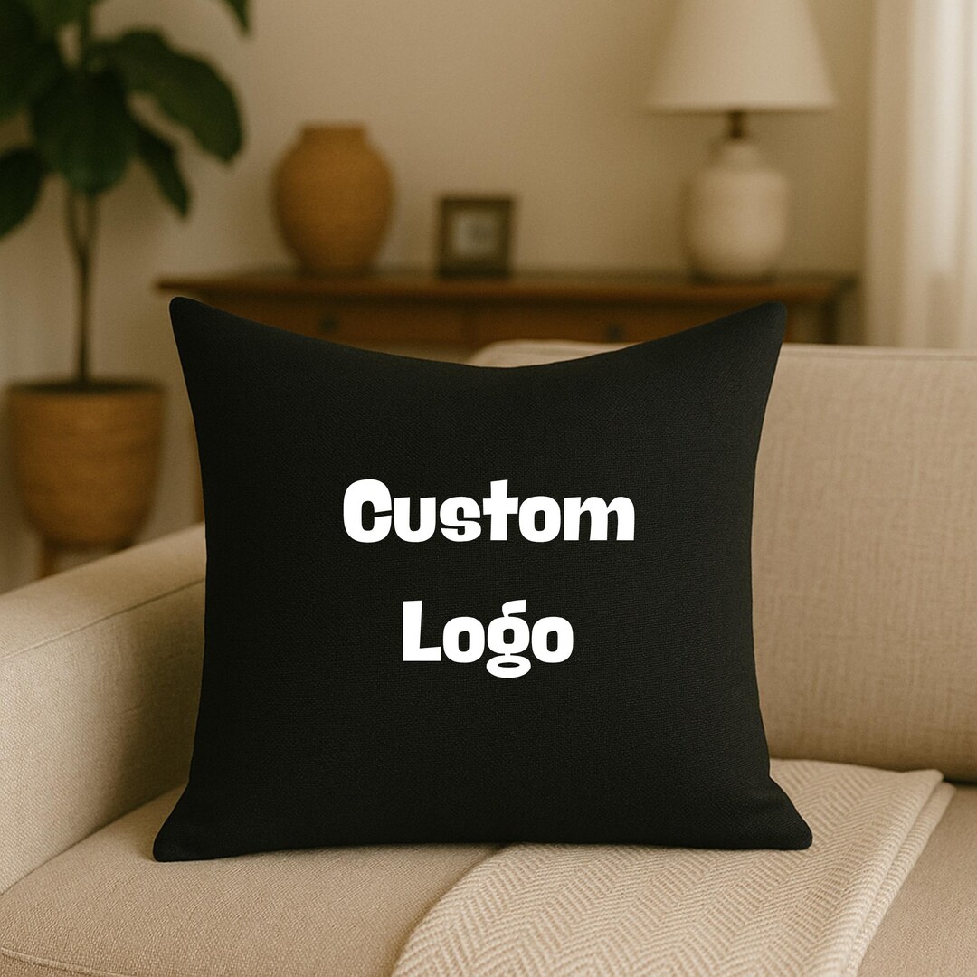 Personalized Logo Pillow Cover – Custom Cushion With Your Design ...