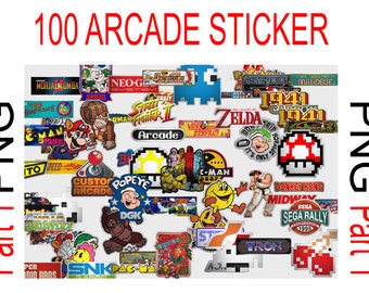 Arcade Sticker Set for Gamers Retro Video Game Stickers Vintage 80s ...