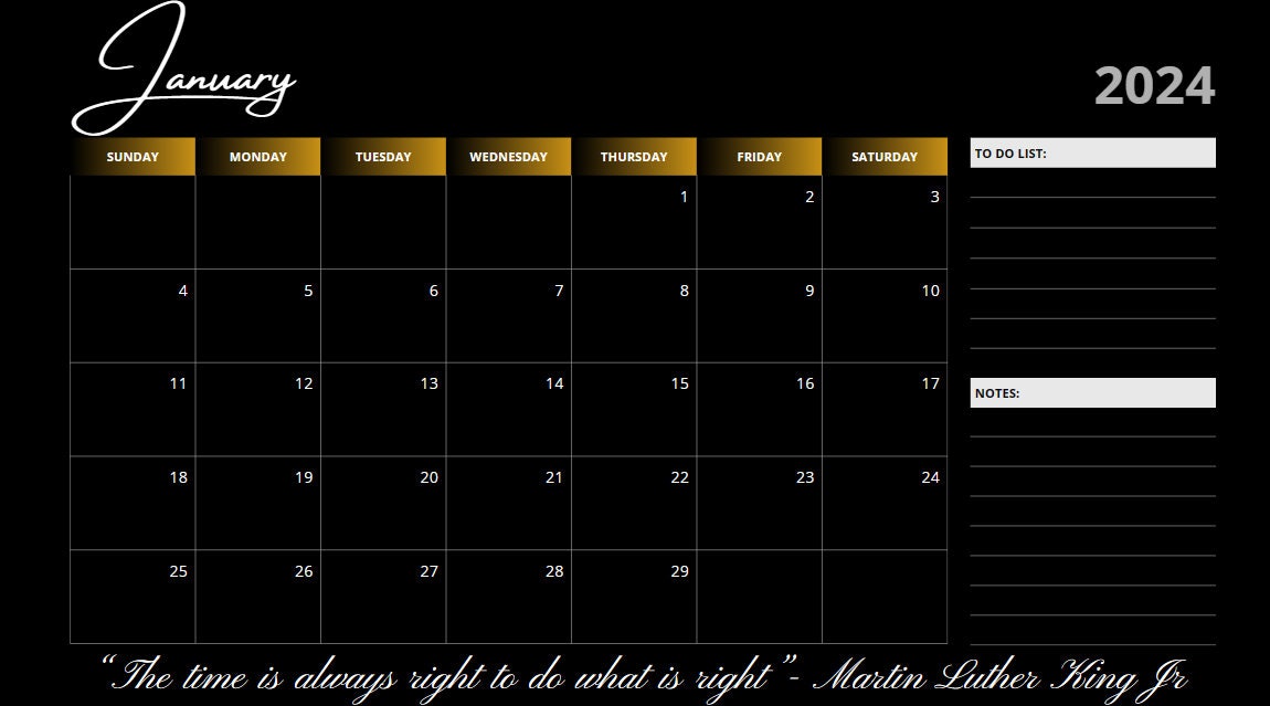 Digital Calendar 2024 - Etsy