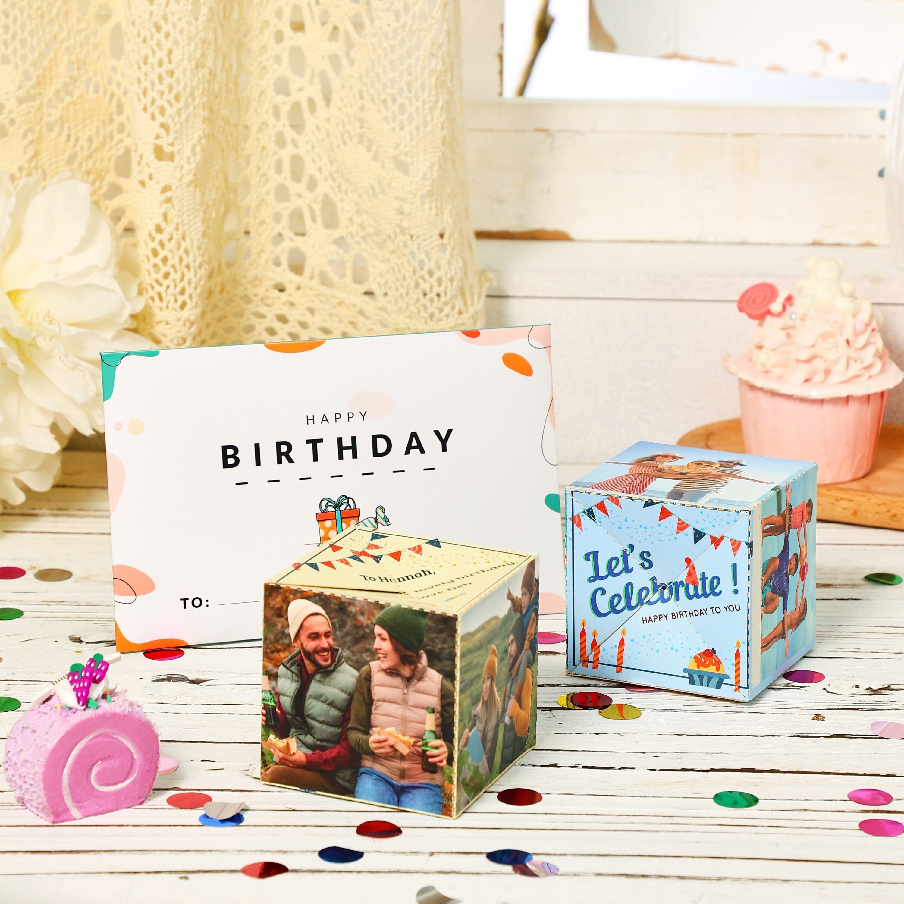 Personalized Photo Surprise Confetti Card Funny Surprise Birthday ...