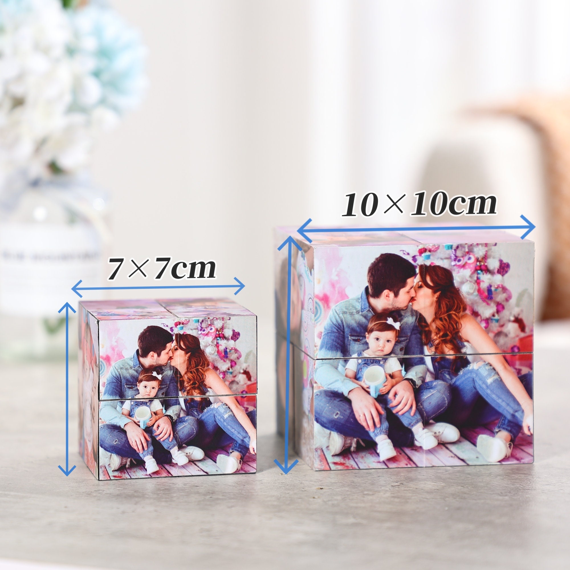 Customizable Infinity Photo Cube, Memory Couple Photo Cube, Anniversary ...