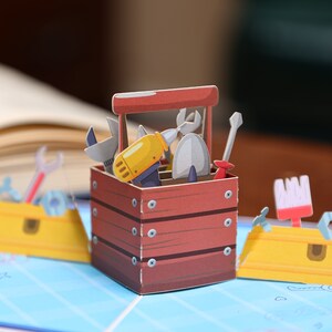 Dad Toolbox Pop up Card,father's Day Toolbox Greeting Card,birthday ...