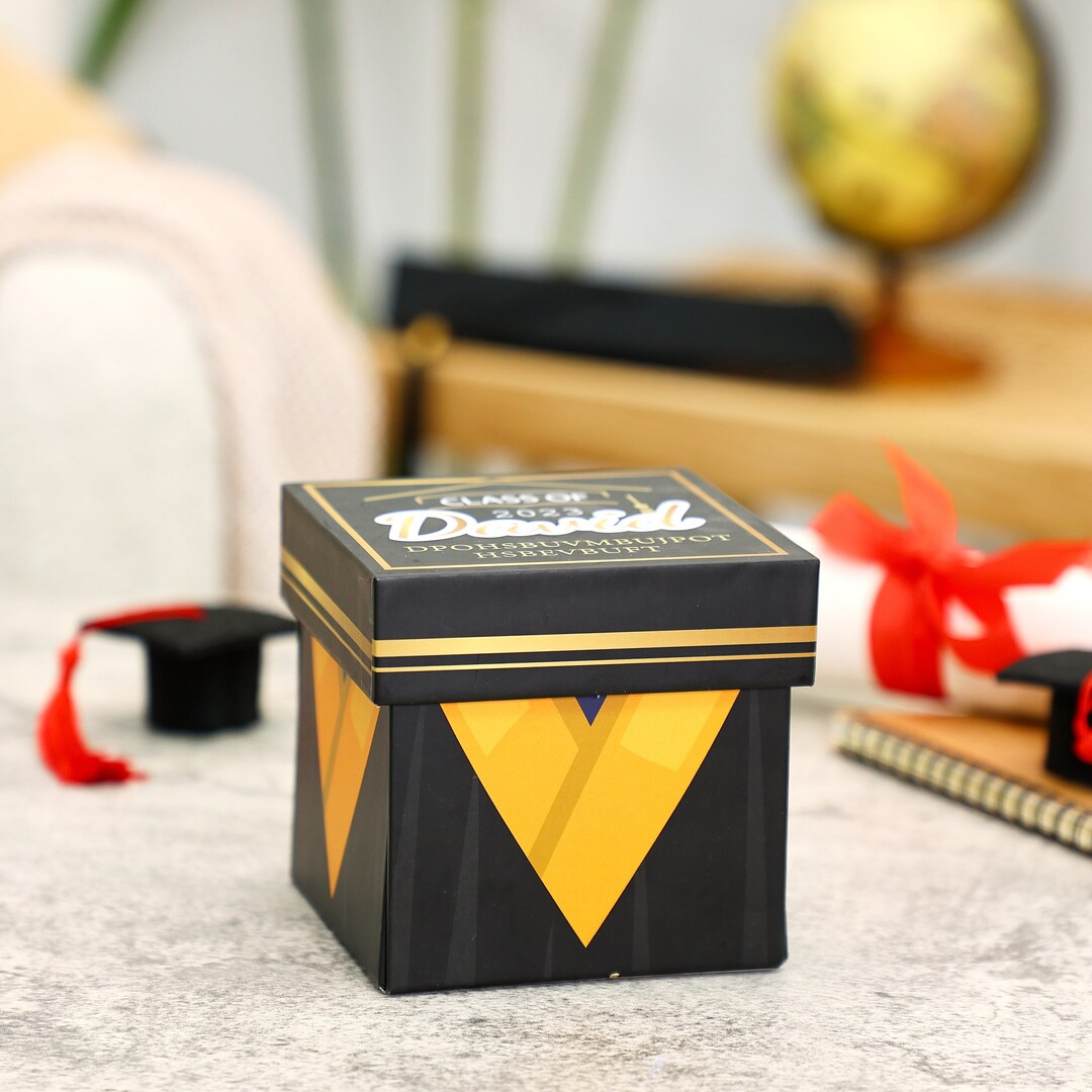 Personalized Graduation Exploding Box, Grad Gift Box, Surprise ...