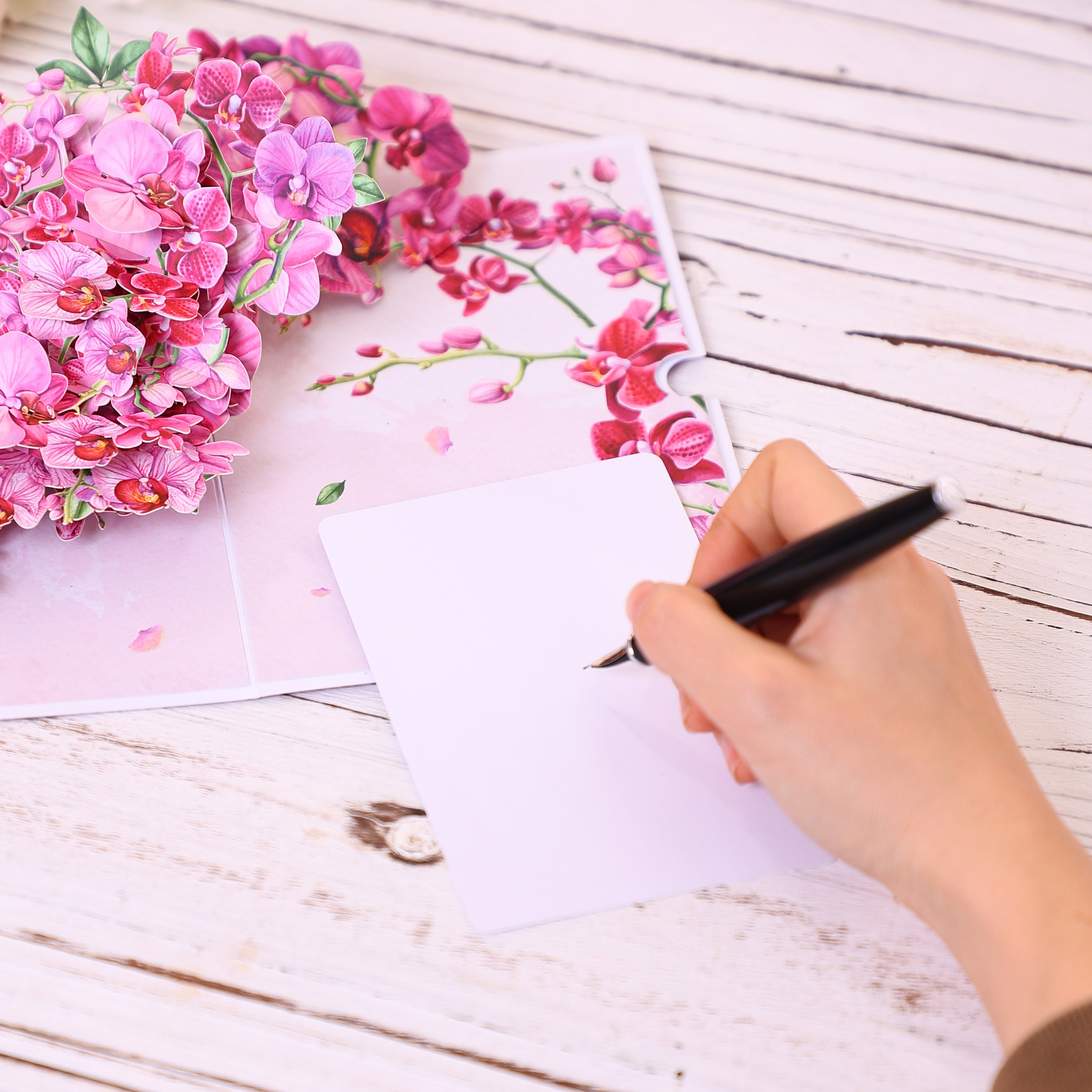 Orchids Pop up Card, Mothers Day Greeting Card,birthday Gift Card, Gift ...