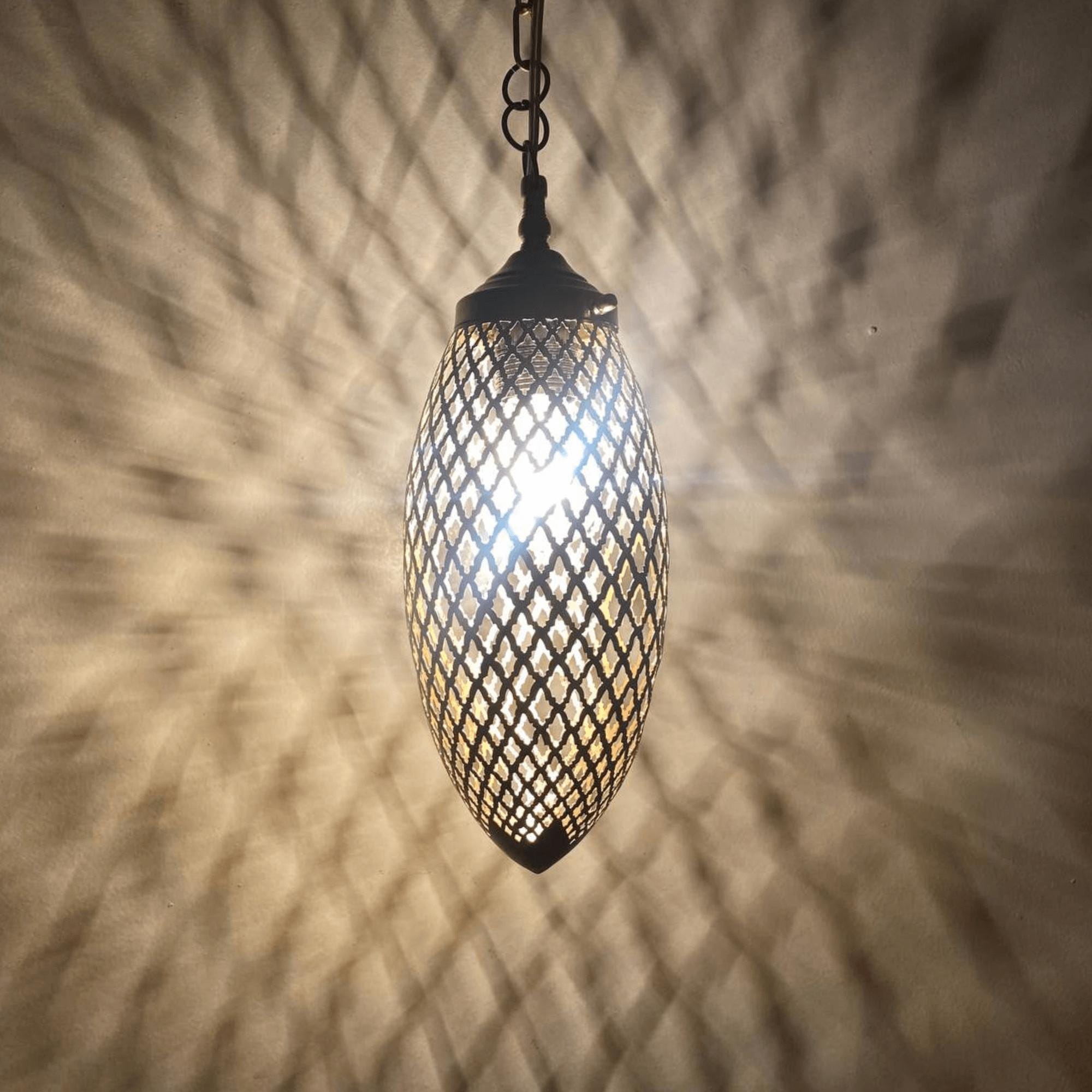 Moroccan Hanging Light Fixture, Traditional Brass Pendant Light to ...
