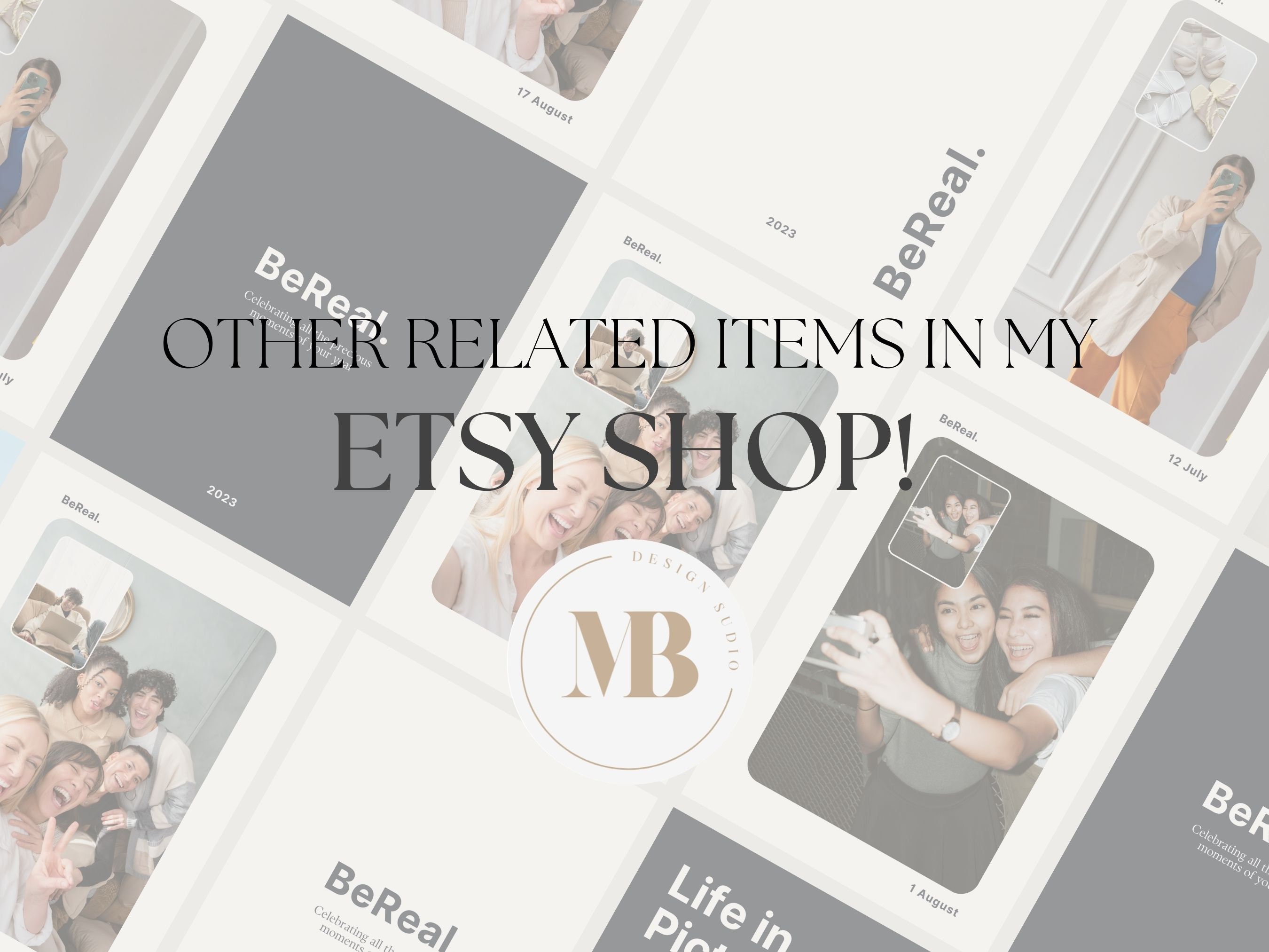 Bereal Photo Album Template Bundle Decorative Custom Coffee - Etsy