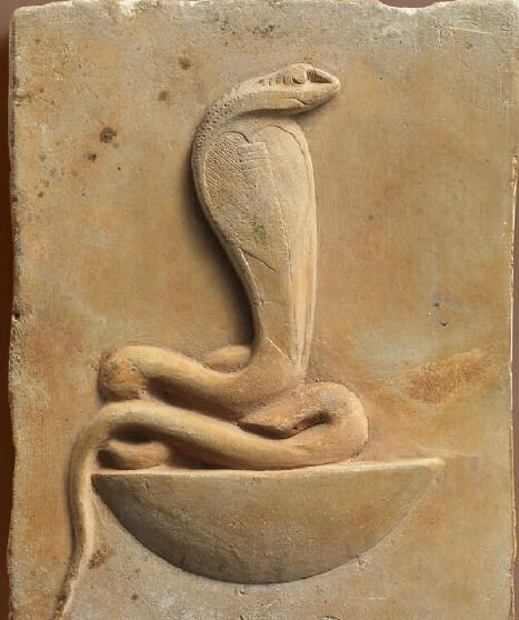 Sacred Symbolism Unveiled: Relief Plaque of Cobra on Neb Basket Replica ...
