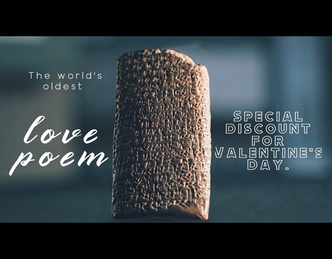 The World's Oldest Love Poem: 95% Similarity - Sumerian Replica ...