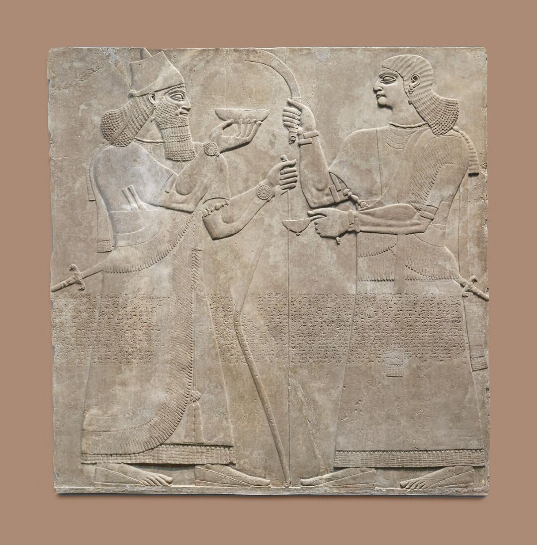 Royal Splendor Unveiled: Neo-assyrian Relief Panel Replica - Etsy