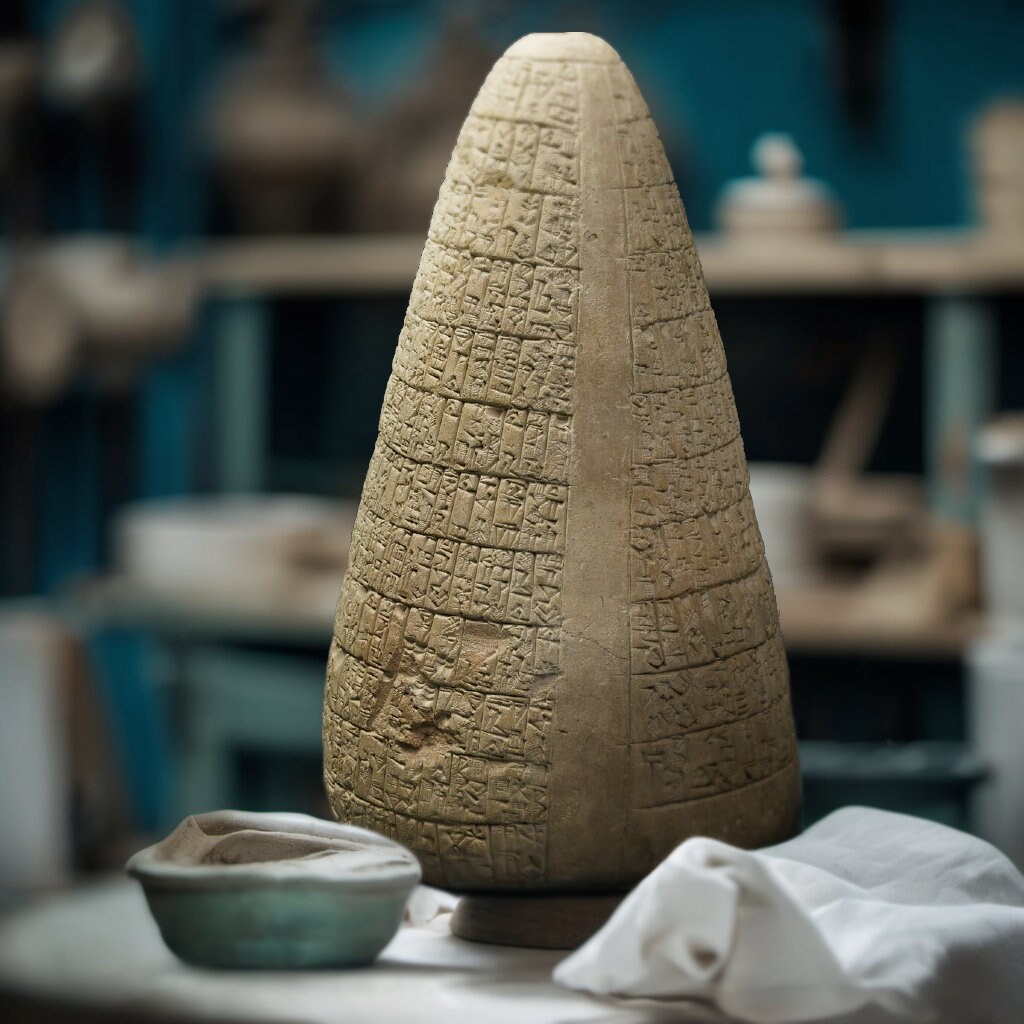 Urukagina's Con Sumerian Cuneiform Inscribed Cone Replica - Etsy