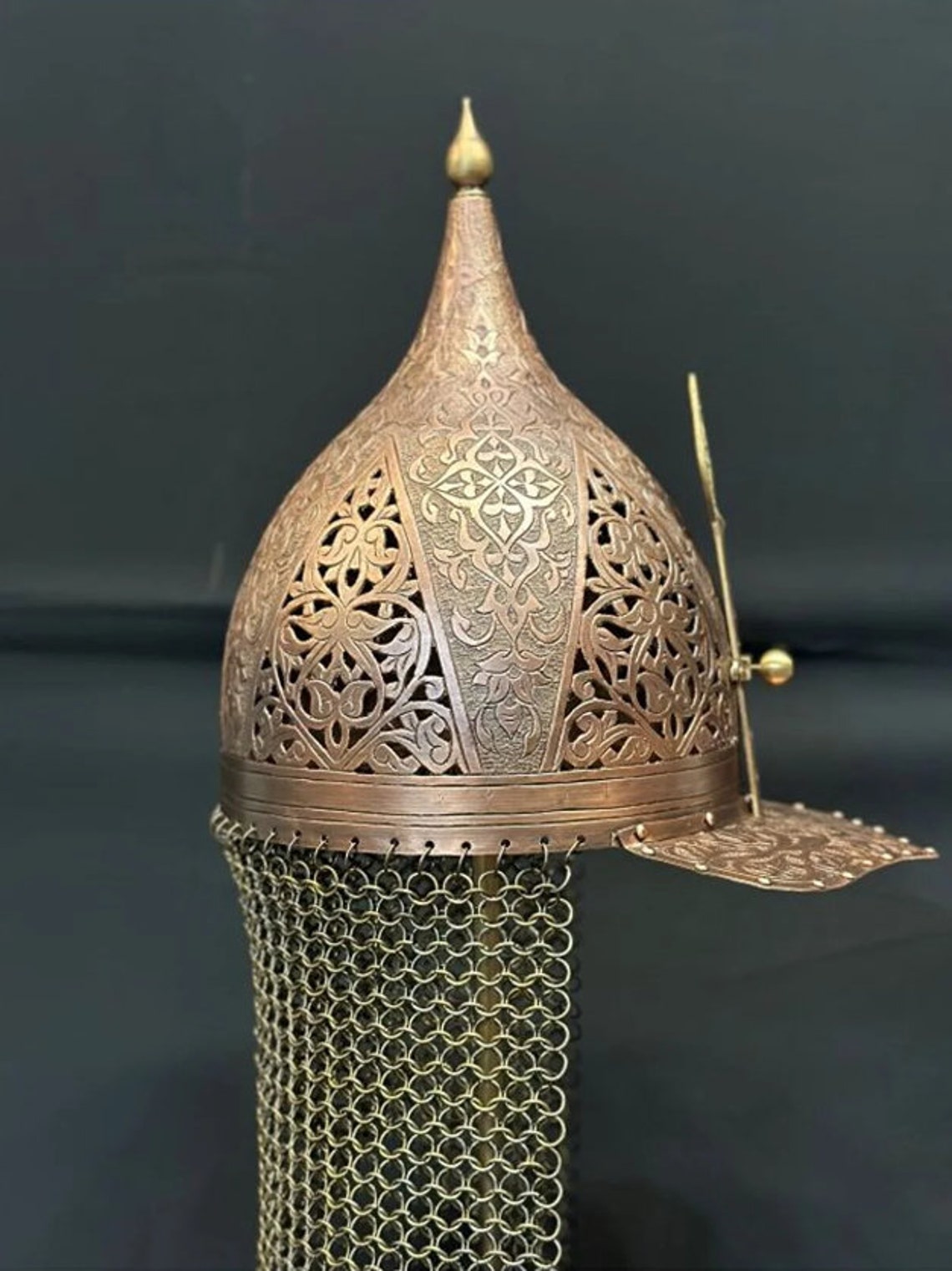 Copper Fligree Antique Helmets - 50 Cm - Seljuk/ottoman Style - Replica ...