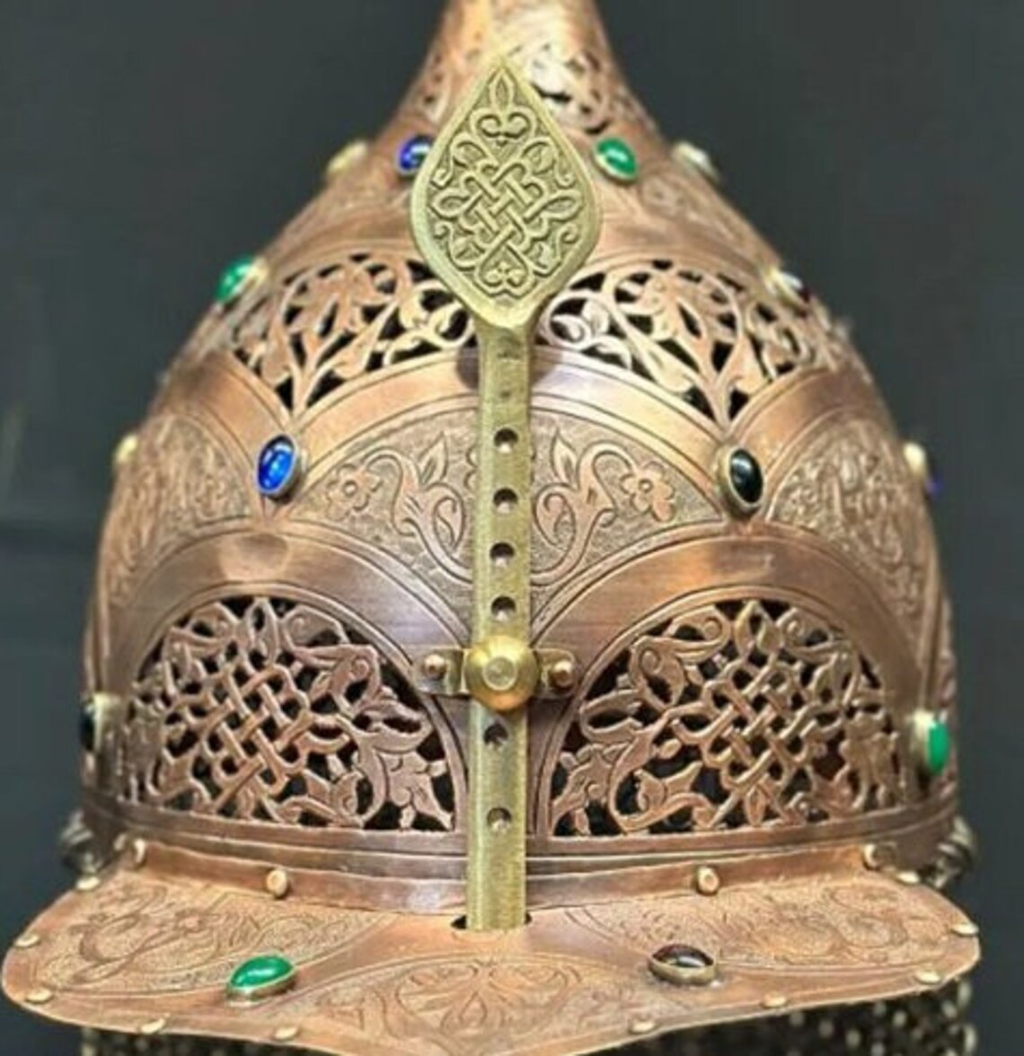 Copper Fligree Antique Helmets - 50 Cm - Seljuk/ottoman Style - Replica ...