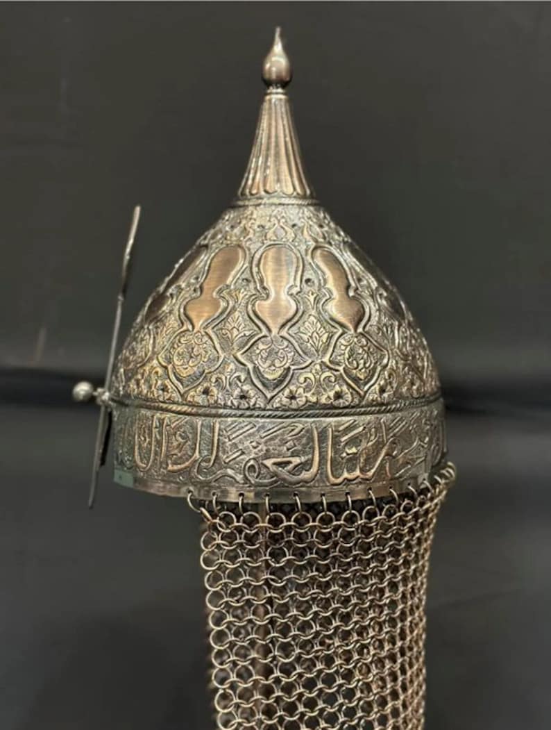 Brass Antique Helmets - 50 Cm - Seljuk/ottoman Style - Protective ...