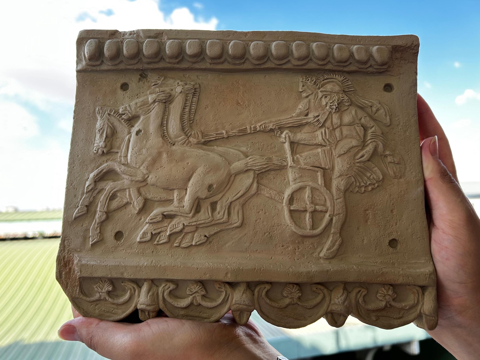 The Chariot Race Chronicle: Clay Plaque With King Oinomaos and ...
