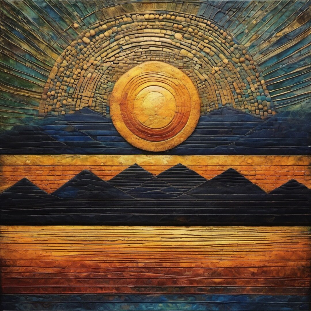 Ancient Sunrise Vector Logo - Radiate Vibrant Energy - Etsy