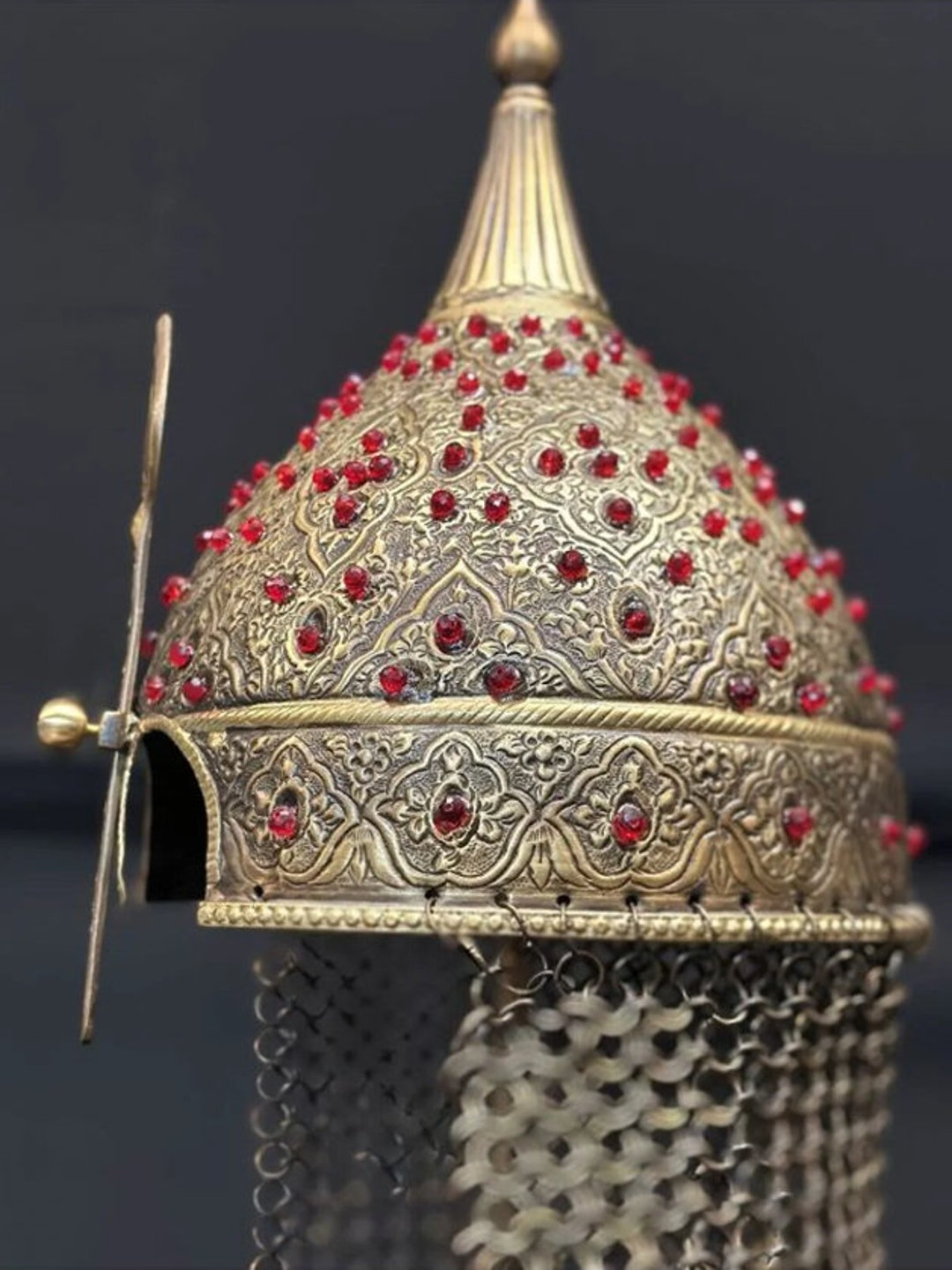 Tumbled Brass (yellow) Stone Antique Helmets - 50 Cm - Seljuk/ottoman ...