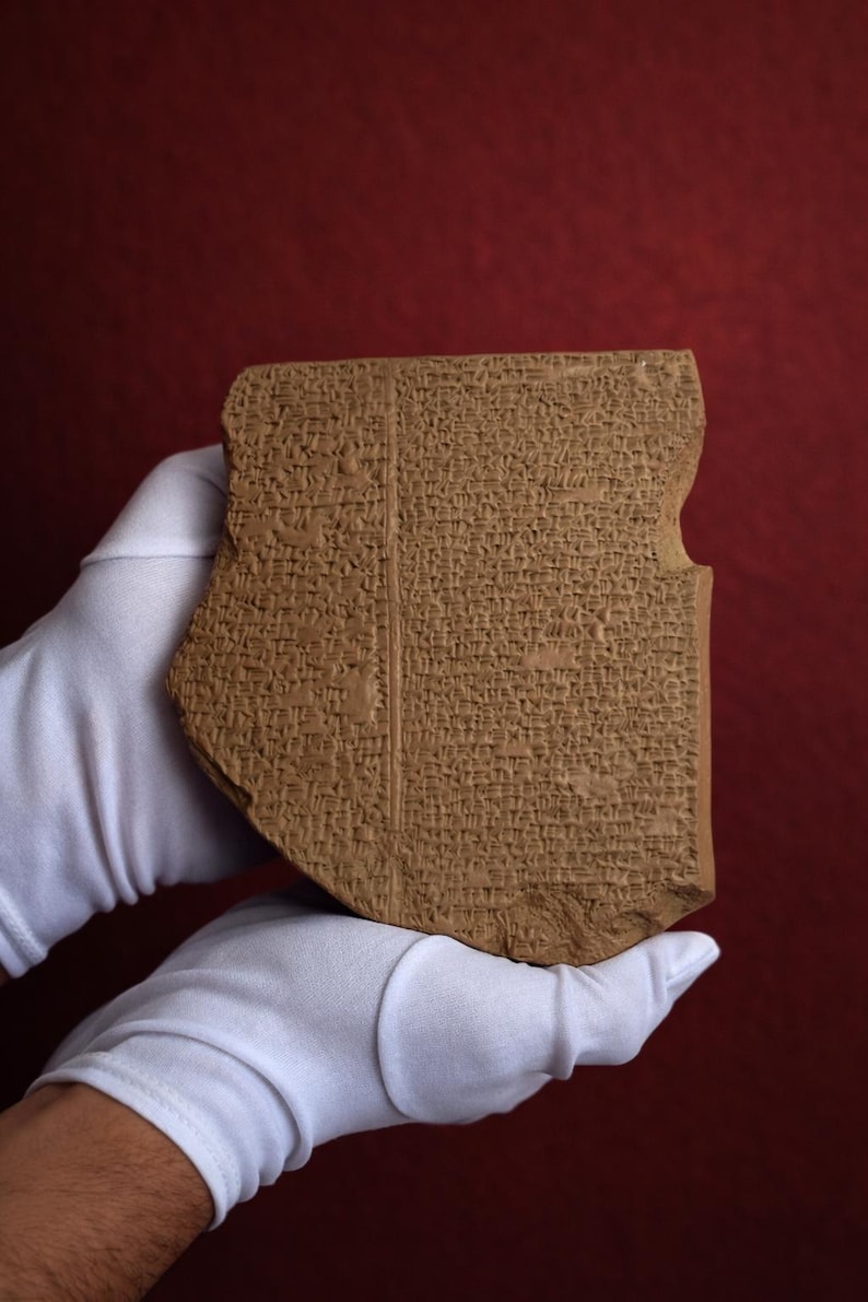 Epic of Gilgamesh Cuneiform Tablet Replica : Flood Story Recreation ...