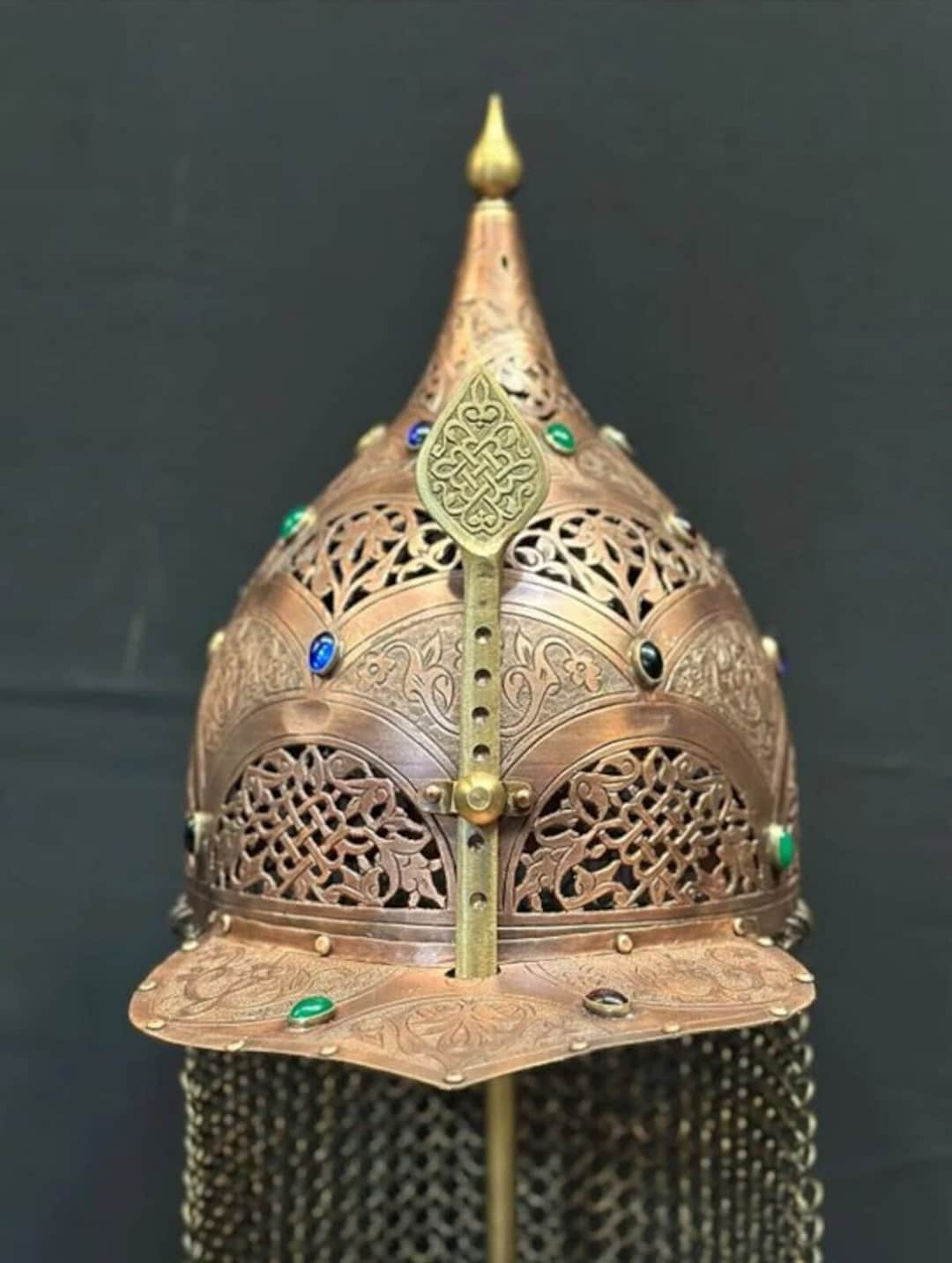 Copper Fligree Antique Helmets - 50 Cm - Seljuk/ottoman Style - Replica ...