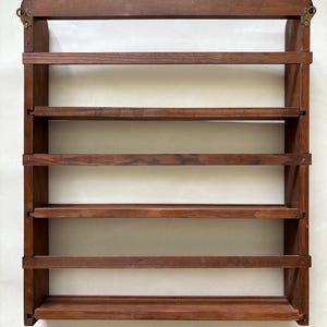 Vintage Mccormick Herbs & Spices Rustic Wood Spice Rack Shelf Sits or ...