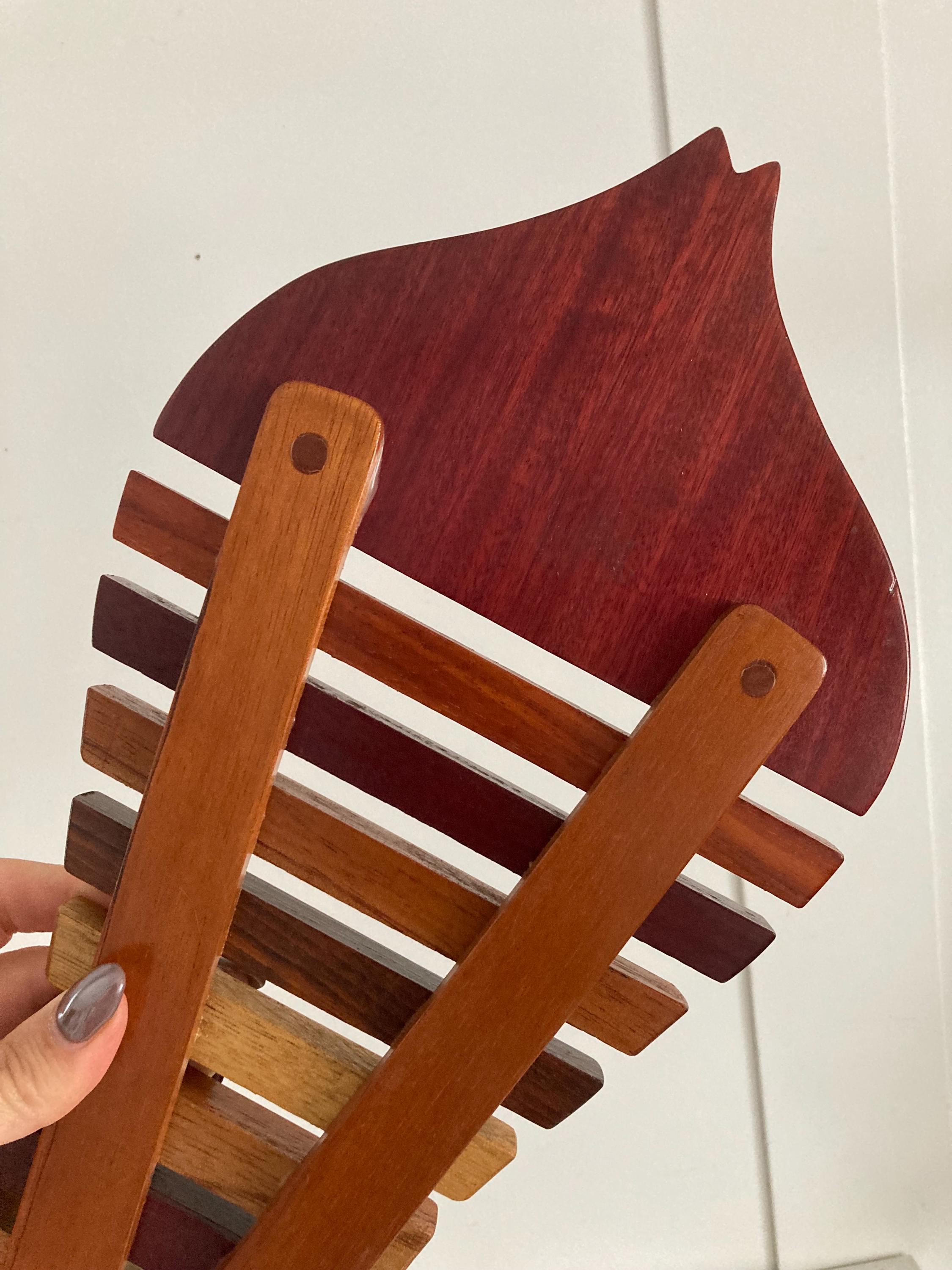Wooden Fish Skeleton Shaped Trivet or Wall Hanging Mcm-style Teak ...