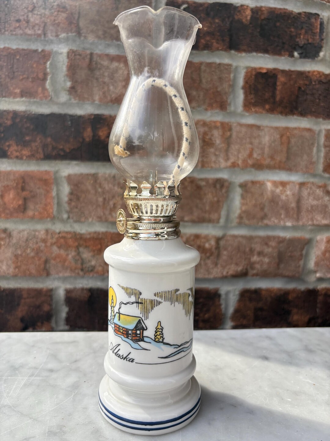 Vintage Mini Oil Lamp Alaska ACE 1981 Artic Sled Dogs Cabin Mushing - Etsy