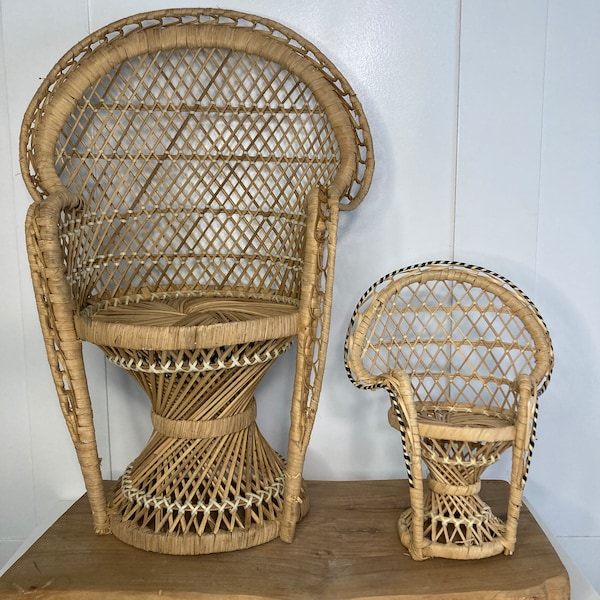 Rattan Fan Chair - Etsy