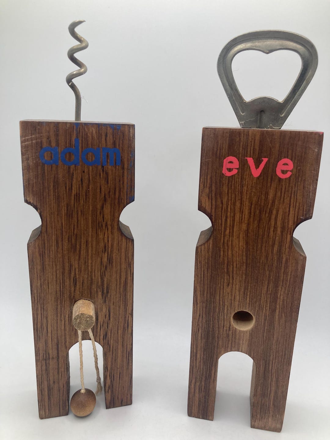 Vintage Adam and Eve Bar Tools Set Corkscrew Bottle Opener - Etsy