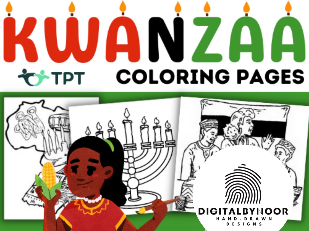 Celebrate Kwanzaa Coloring Pages 20 Kwanza Principles - Etsy