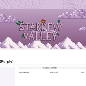 Stardew Valley Notion Planner [1.6 Version] - Etsy