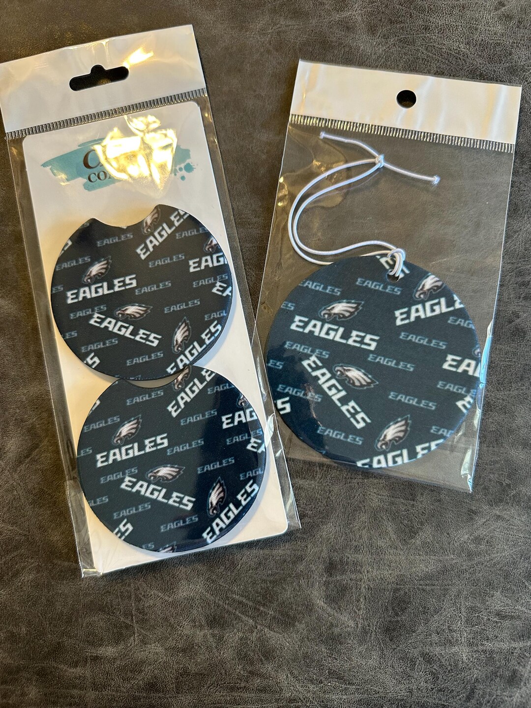 Car Freshie/car Coaster/sets/philadelphia Eagles - Etsy