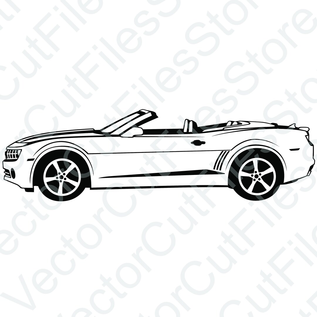 Chevrolet Camaro 2012 Side View Vector Cut File - Etsy