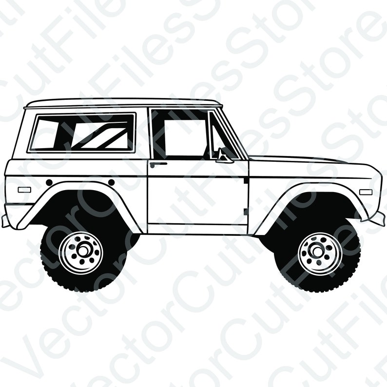 Ford Bronco Side View Vector Cut File - Etsy