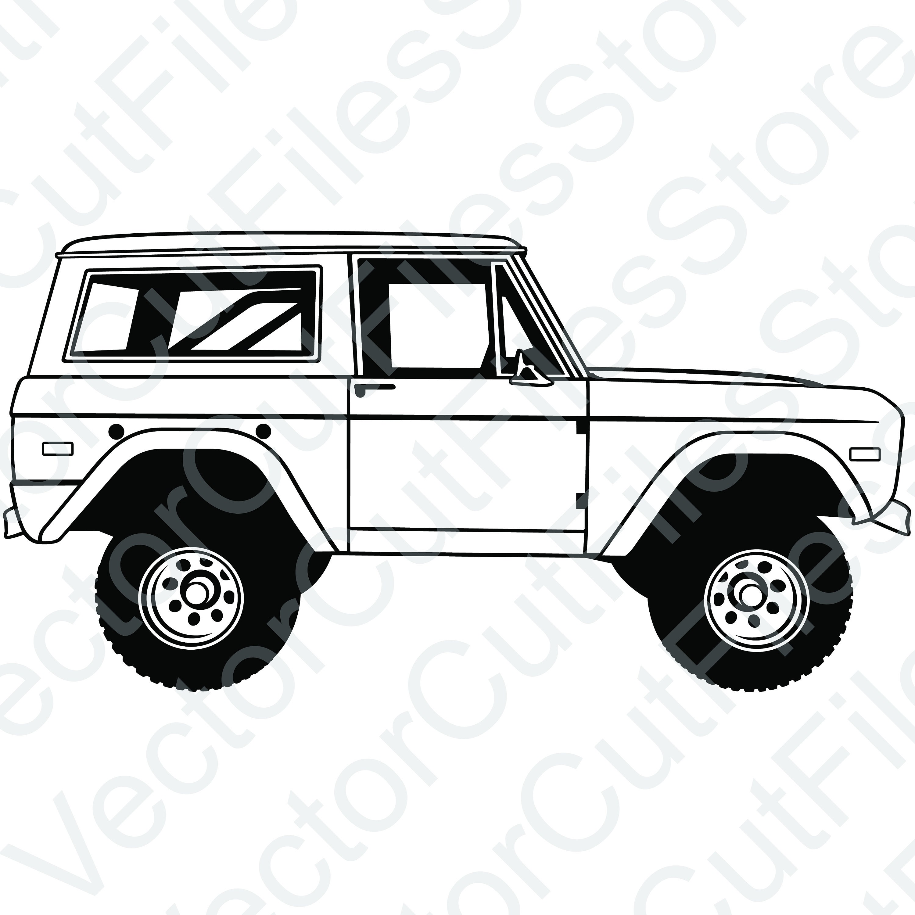 Ford Bronco Side View Vector Cut File - Etsy