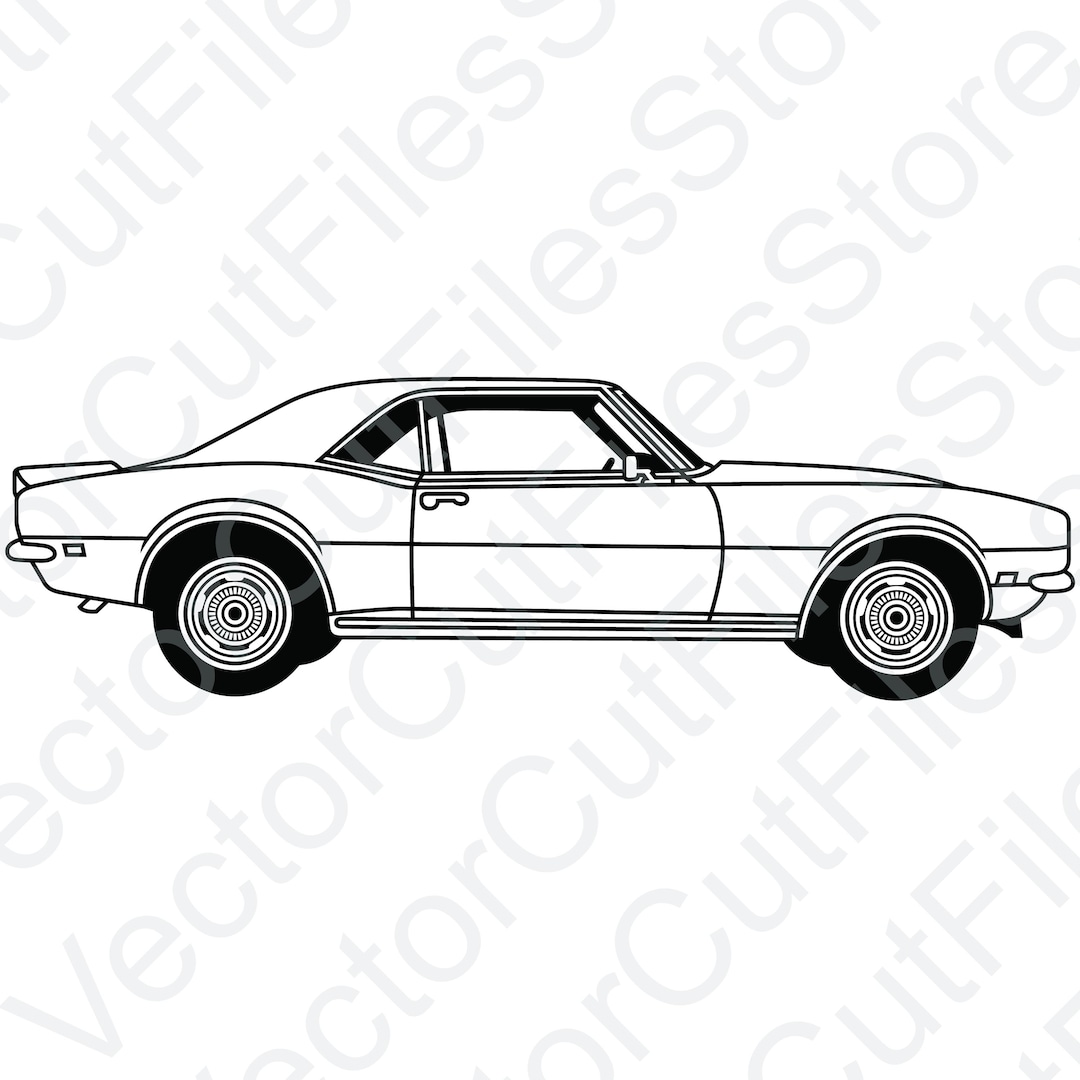 Chevrolet Camaro 1968 Z28 Side View Vector Cut File - Etsy