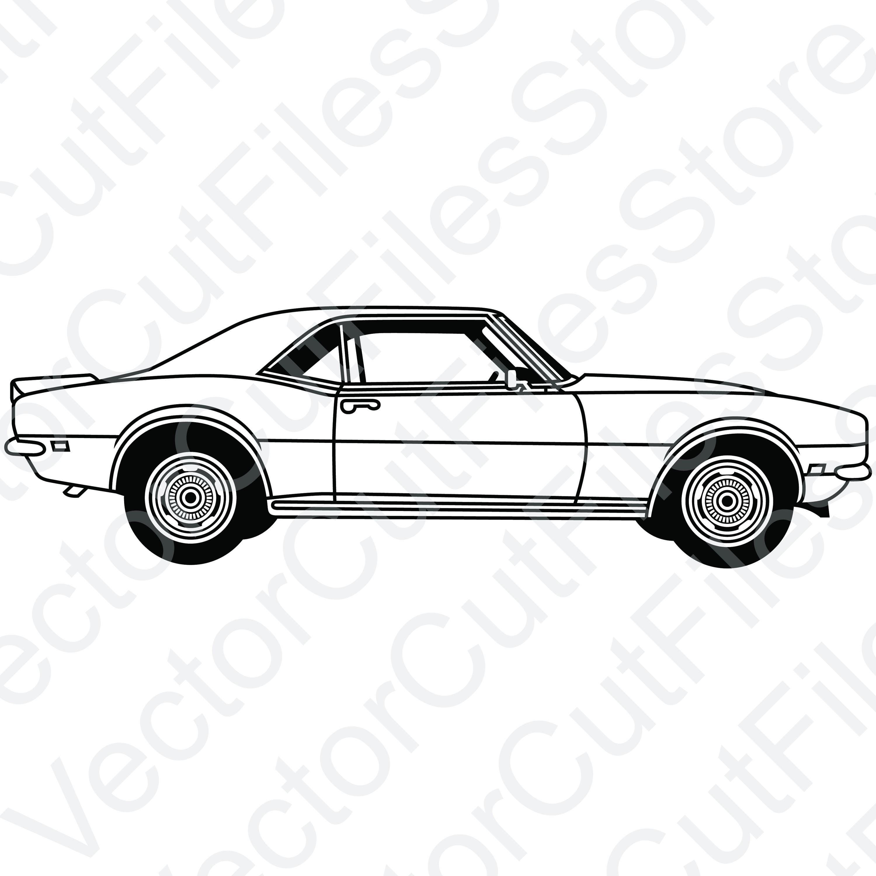 Chevrolet Camaro 1968 Z28 Side View Vector Cut File - Etsy