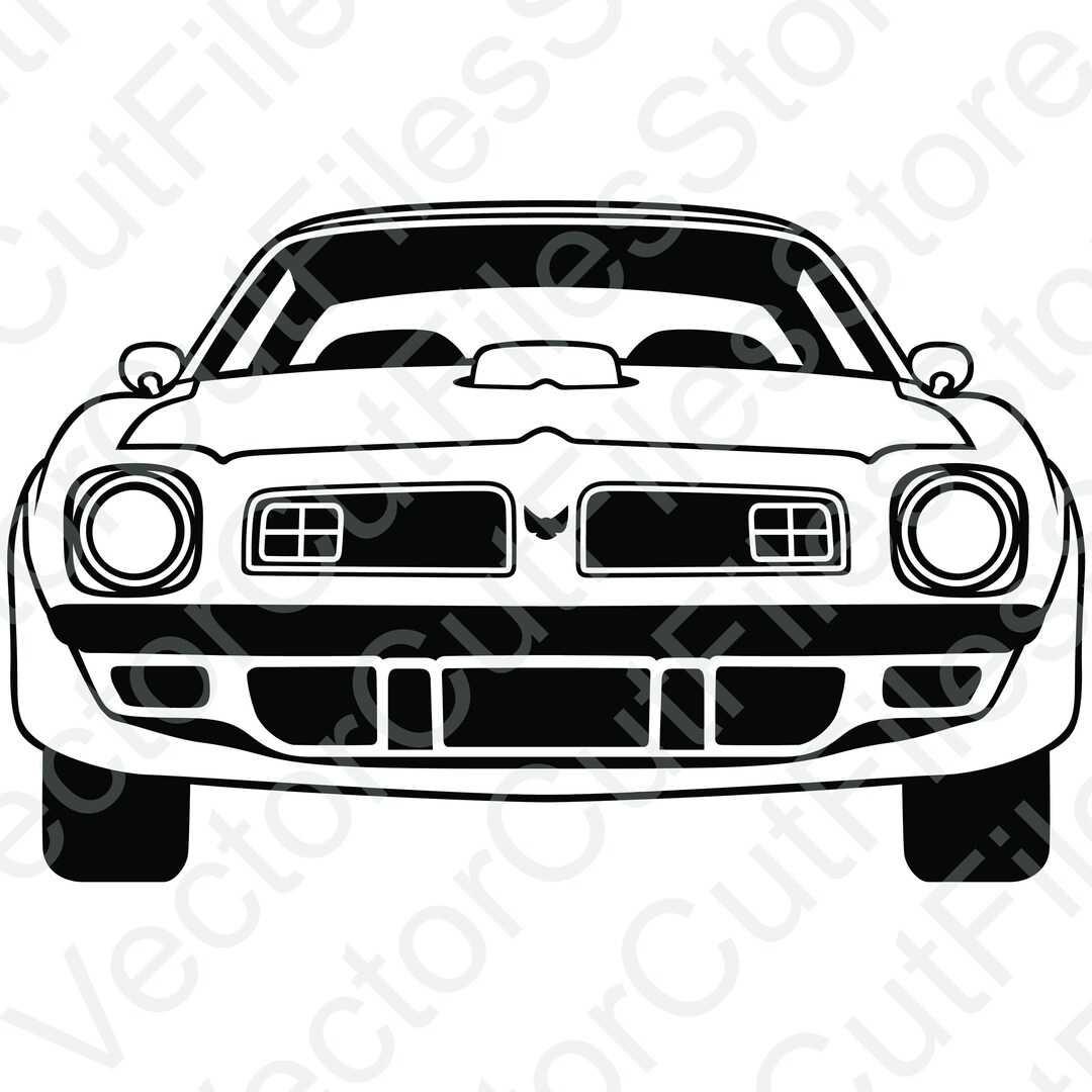 Pontiac Trans Am 1975 Front View Vector Cut File - Etsy