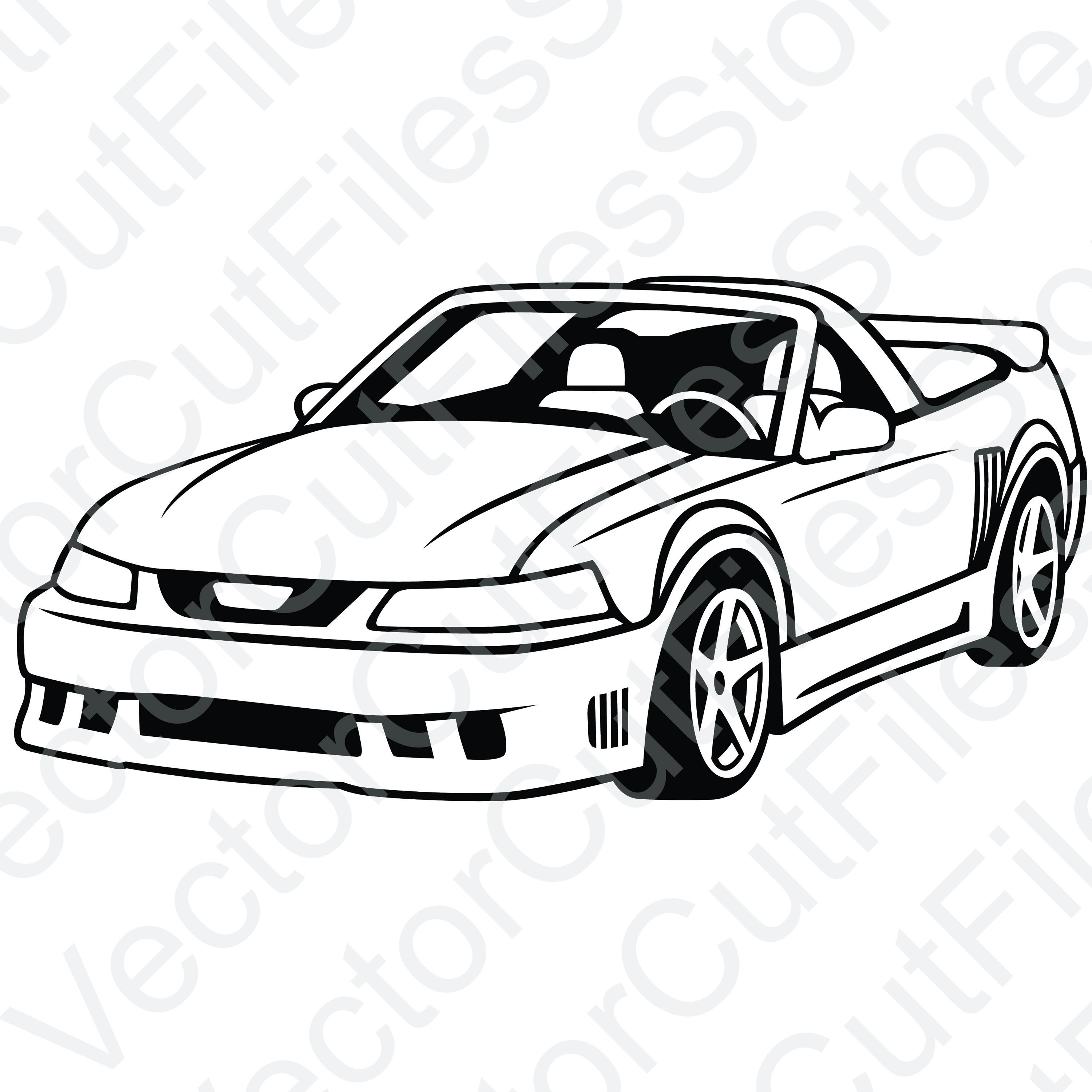 Ford Mustang 2002 Saleen Angled View Vector Cut File - Etsy