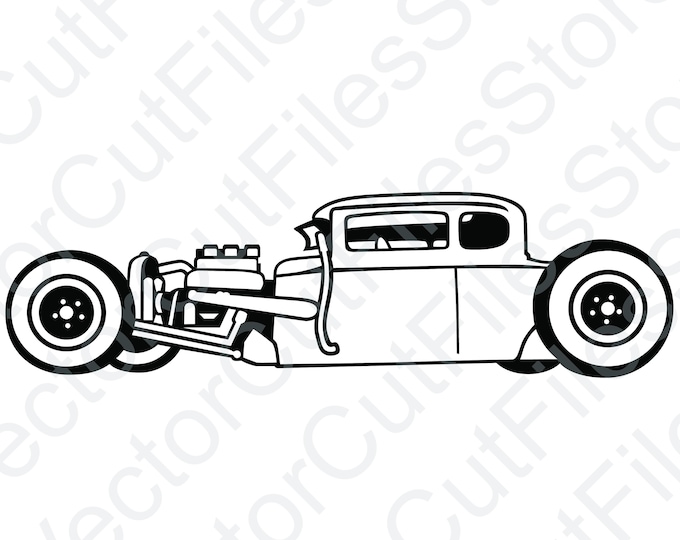 Rat Rod Rockabilly SVG - Cricut, Silhouette Cut File | Vector Artistic ...