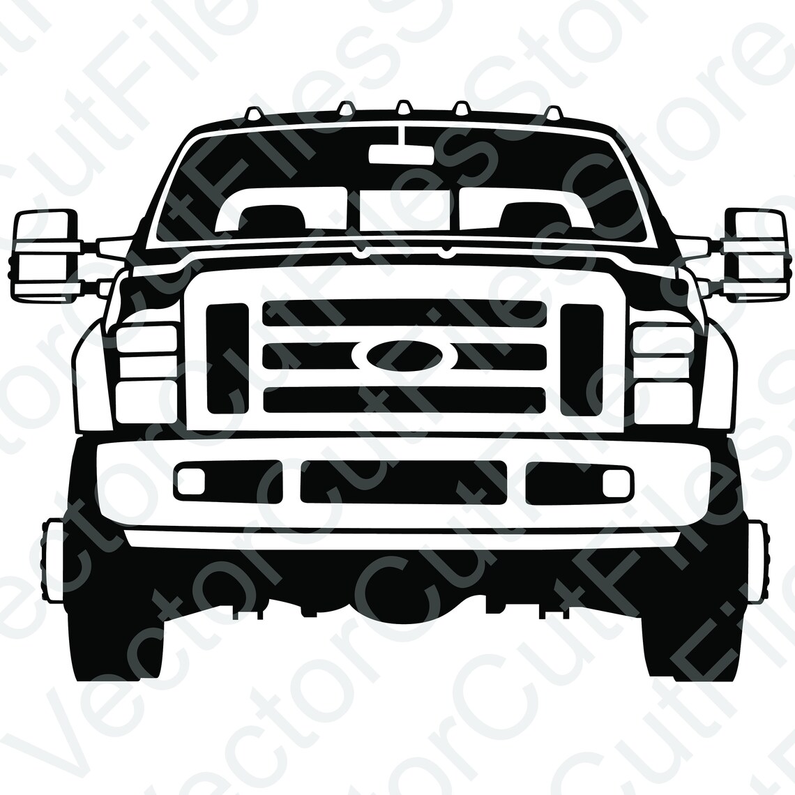 Ford Super Duty Front View Vector Cut File - Etsy