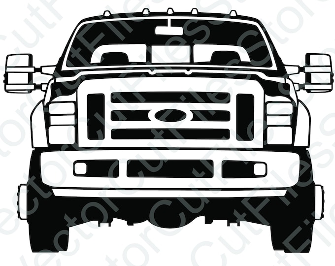 Ford Super Duty Front View Vector Cut File - Etsy
