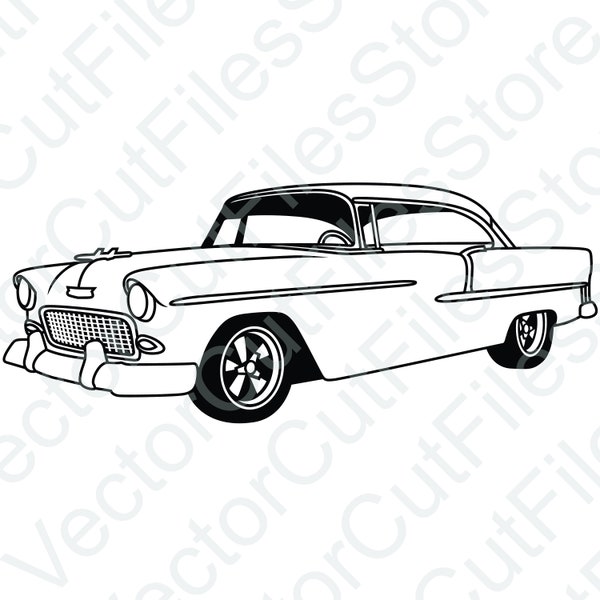 1955 Chevy Bel Air Svg - Etsy