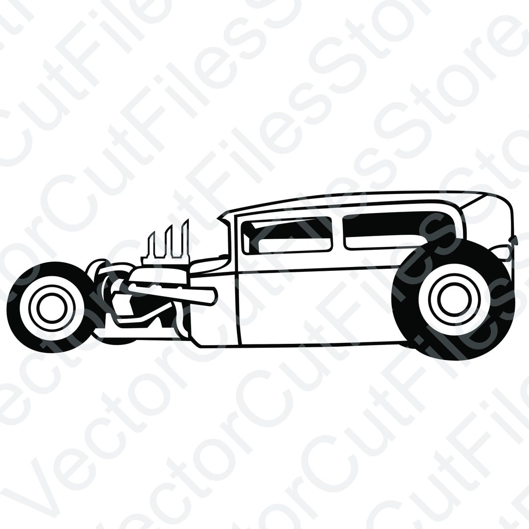 Rat Rod 1 View Vector Cut File - Etsy