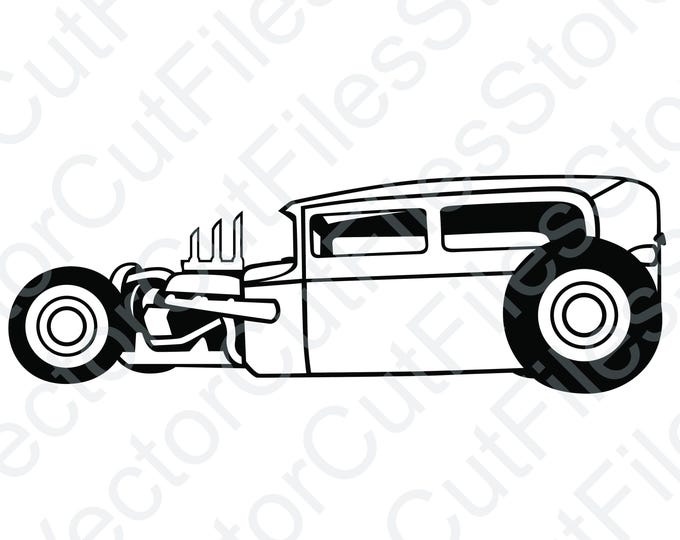 Rat Rod Rockabilly SVG - Cricut, Silhouette Cut File | Vector Artistic ...