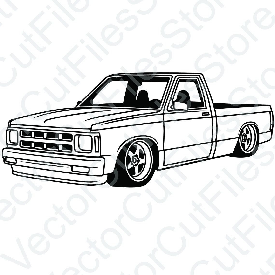 Chevrolet S10 1992 Hot Rod Vector Cut File - Etsy