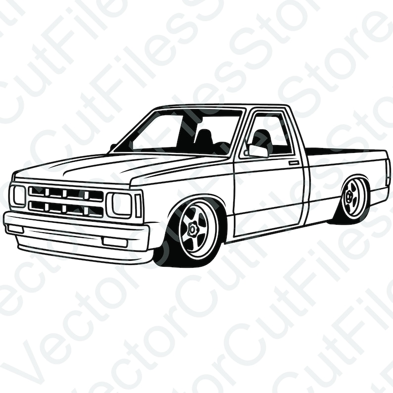 Chevrolet S10 1992 Hot Rod Vector Cut File - Etsy