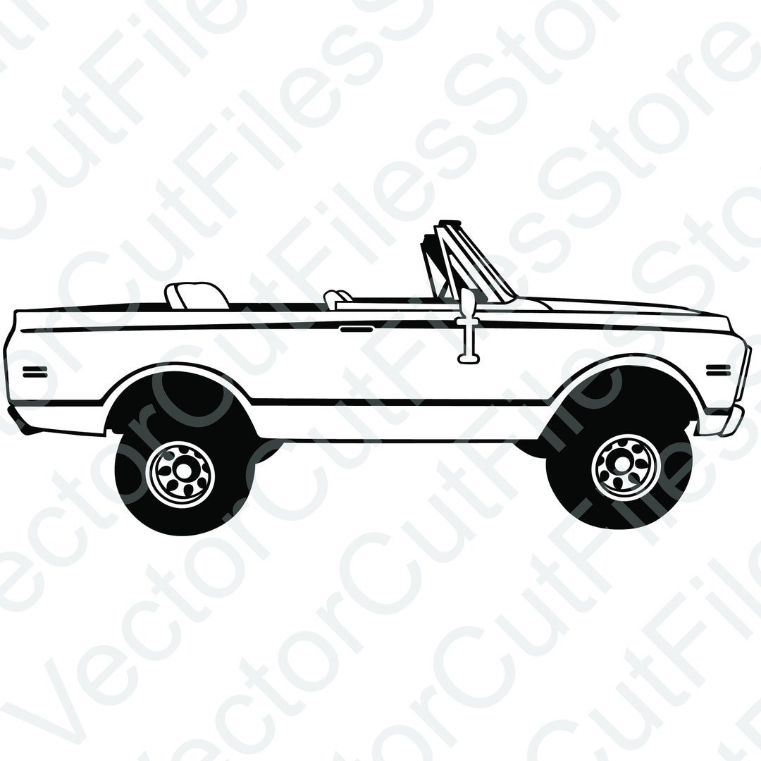 Chevrolet K5 Blazer 1st Generation Side View Vector Cut File - Etsy