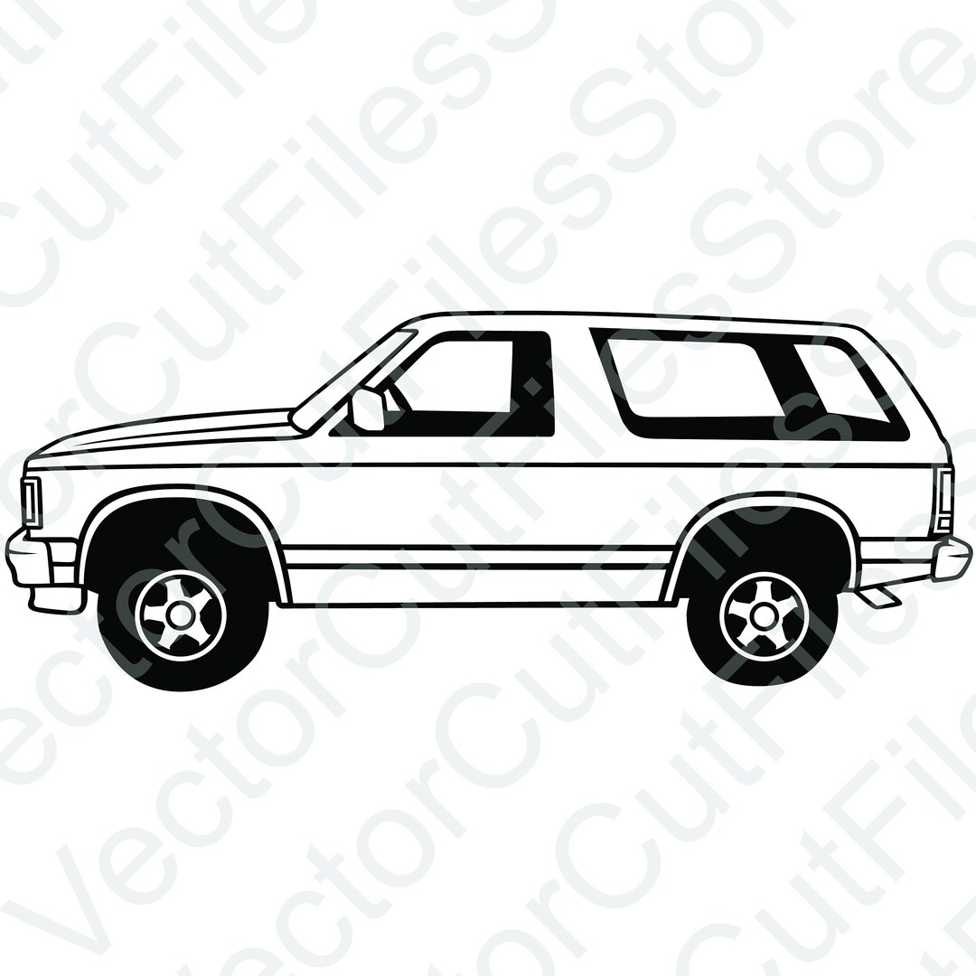 Chevrolet Blazer 1989 Side View Vector Cut File - Etsy
