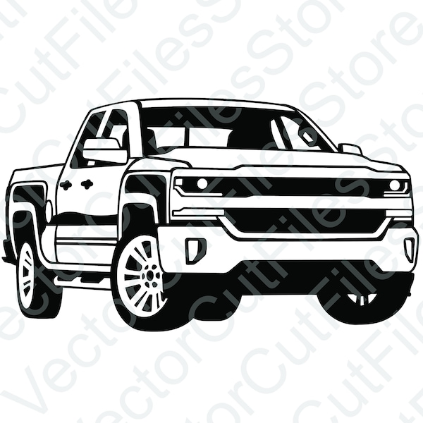 Chevy Silverado Svg - Etsy