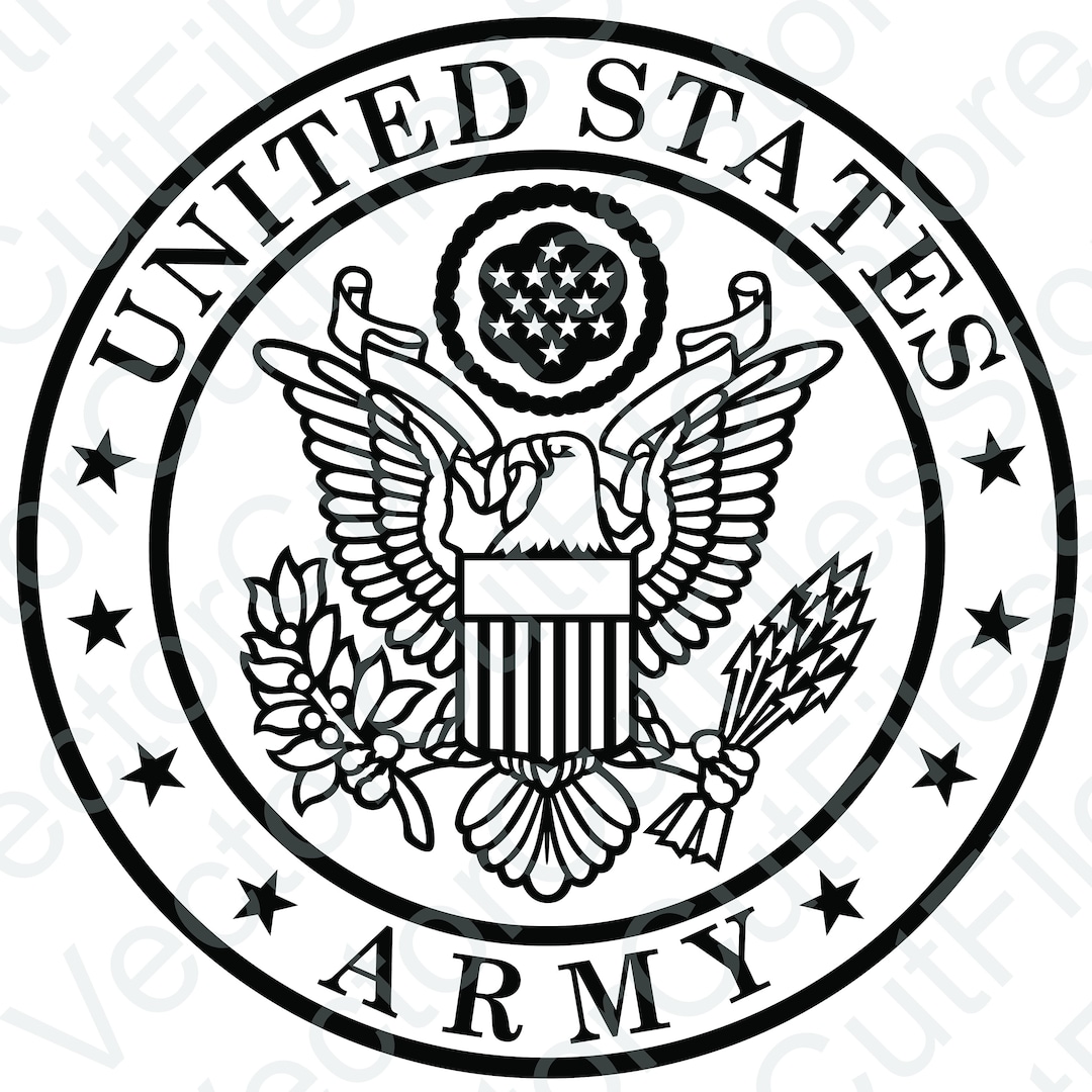 US Army Crest Vector Cut File - Etsy